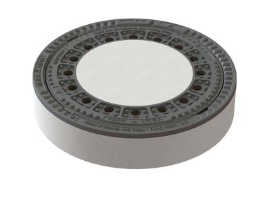 BEGU-Schachtabdeckung, Kl. D 400 dämpfende Einlage MEIPREN, LW610 m ...